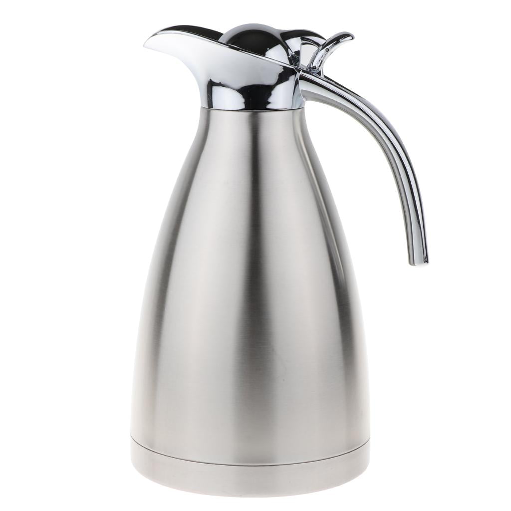 1.5L Stainless Steel Lid Coffee/Water Pot Carafe Thermal - Walmart.com