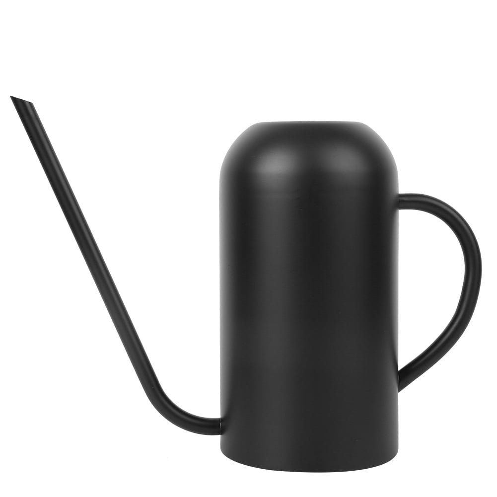 1.5L Stainless Steel Long Watering Can Garden Watering Can Tool Black ...