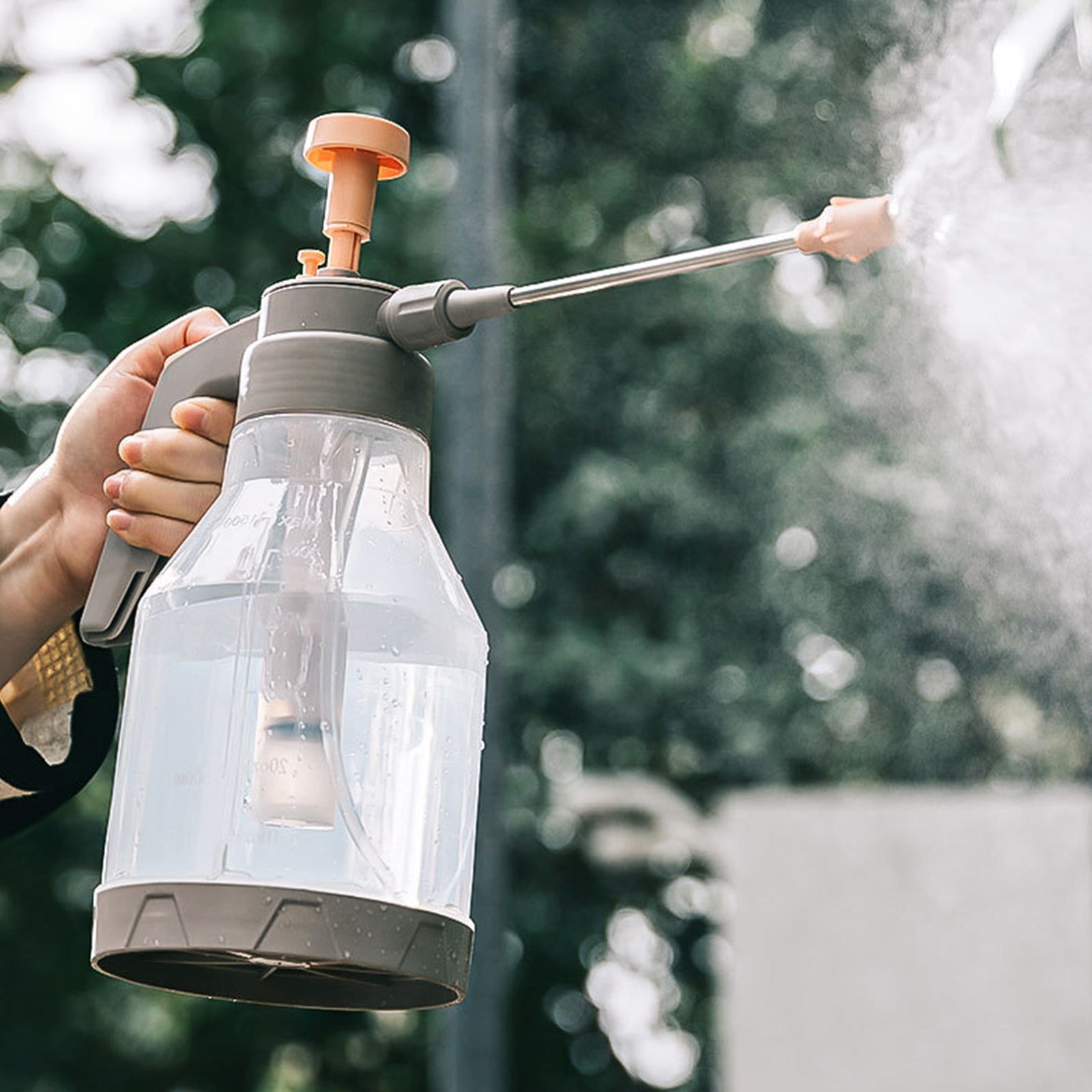 1.5L Thickened Hand Pump Watering Pot - Portable Pressurized Garden ...