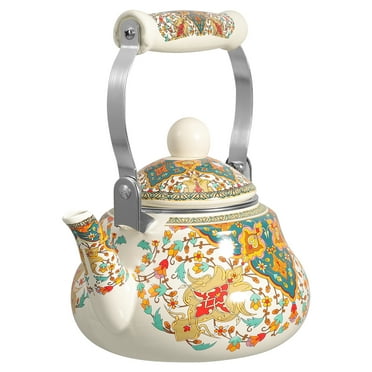 Lenox Butterfly Meadow Enamelware Decorative Metal Tea Kettle with ...