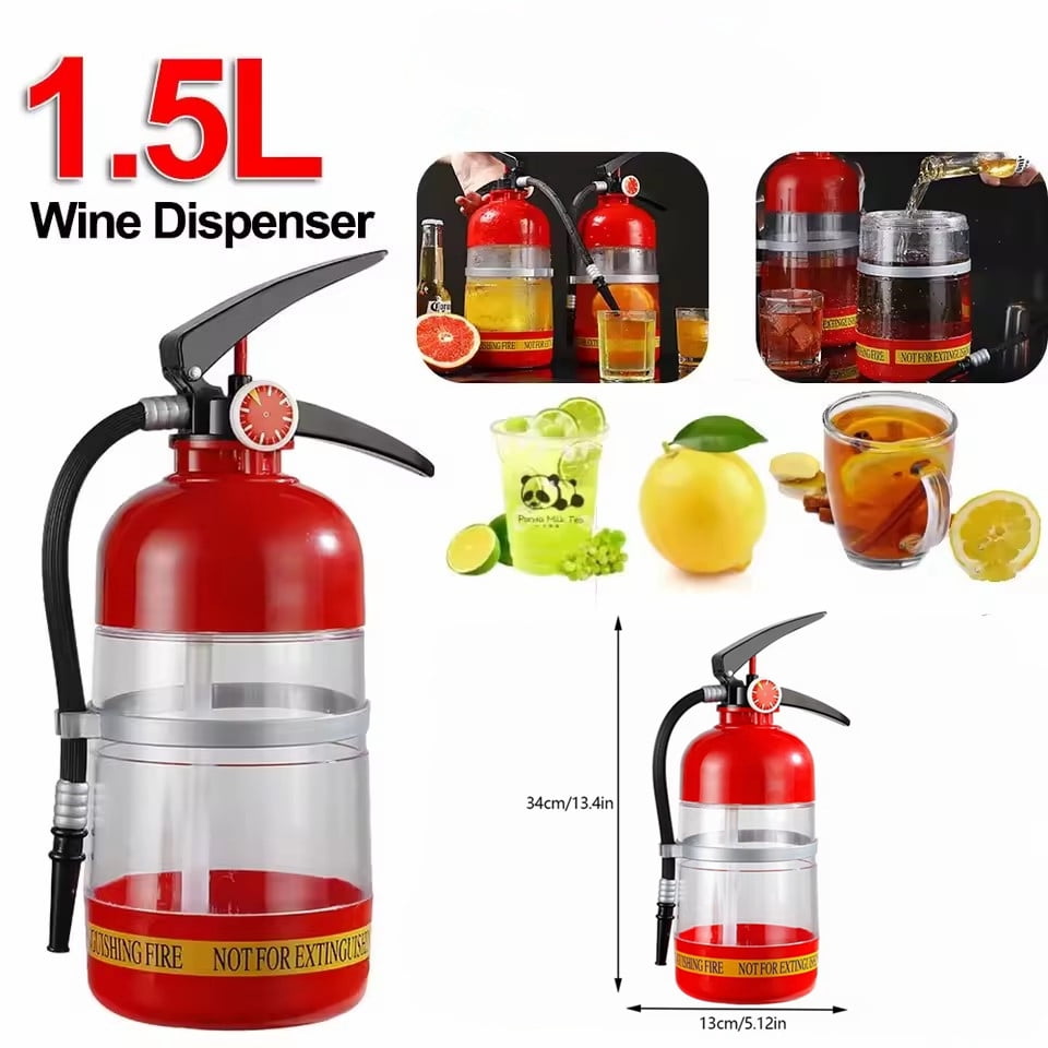 1.5L Wine Drink Dispenser Fire Extinguisher Pourer Party Beer Water ...