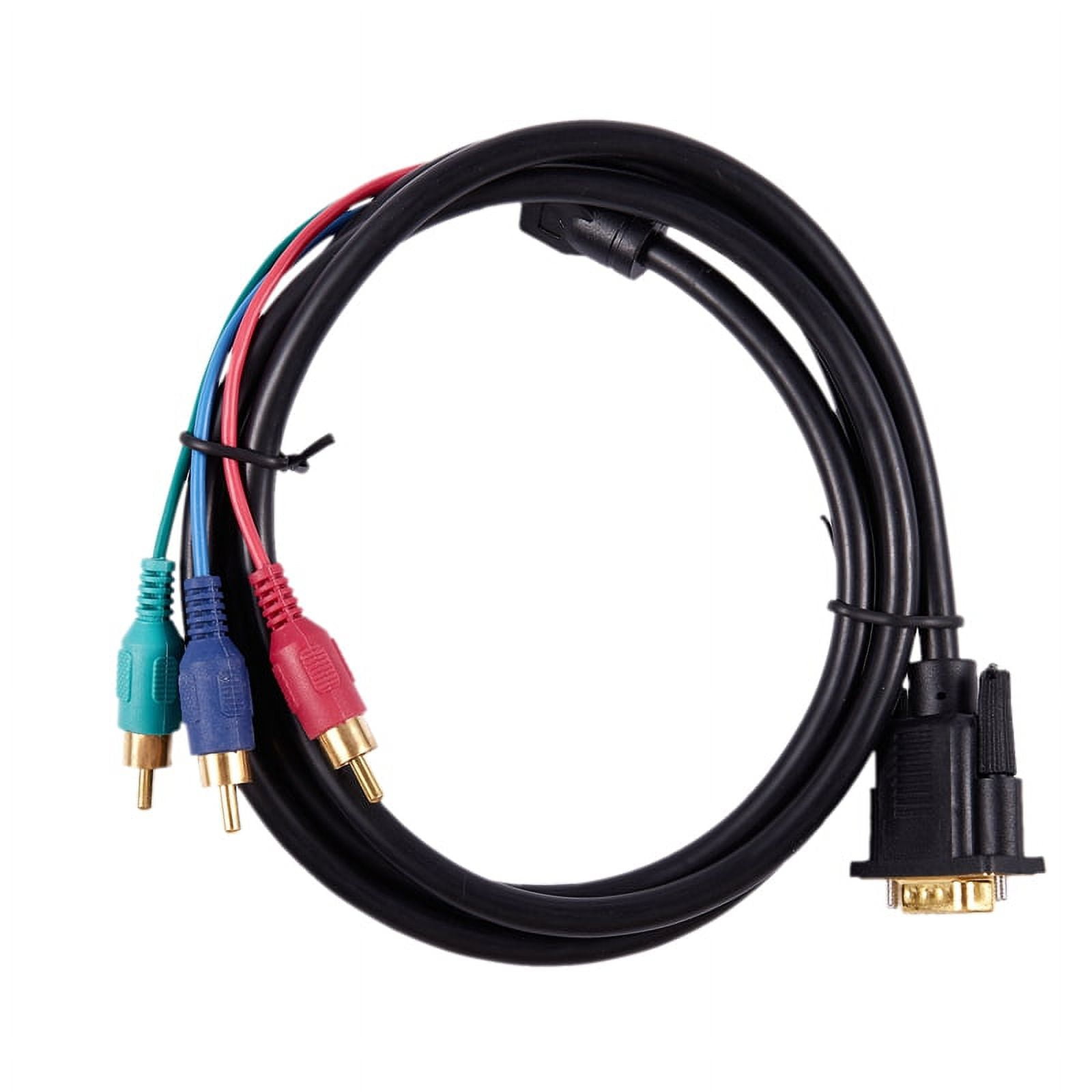 1.5M 4.9Ft VGA 15 Pin Male to 3 RGB Male Video Cable Adapter Black2Xk11683 - Walmart.com