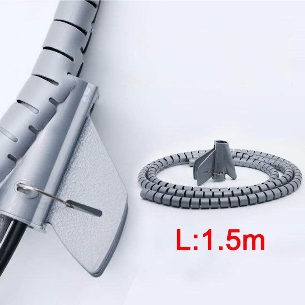 1.5M 8MM Flexible Coiled Cable Organizer Storage Pipe Household Cord ...