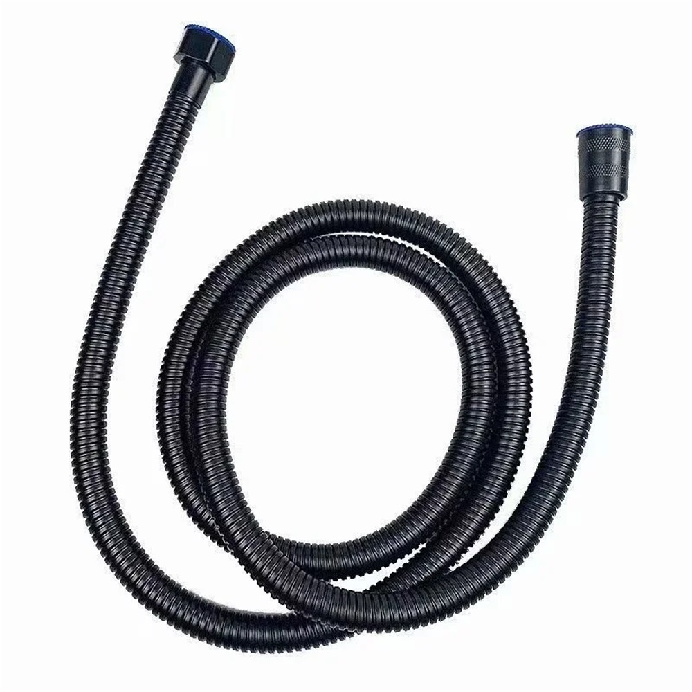1.5M Black PVC Flexible Shower Hose Long Bathroom Shower Water Hose ...