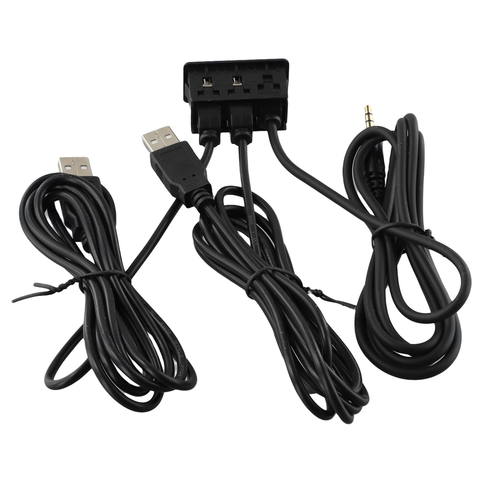 1.5M Car Dash Flush Mount Aux Usb Port Panel Dual Usb Extension Cable ...