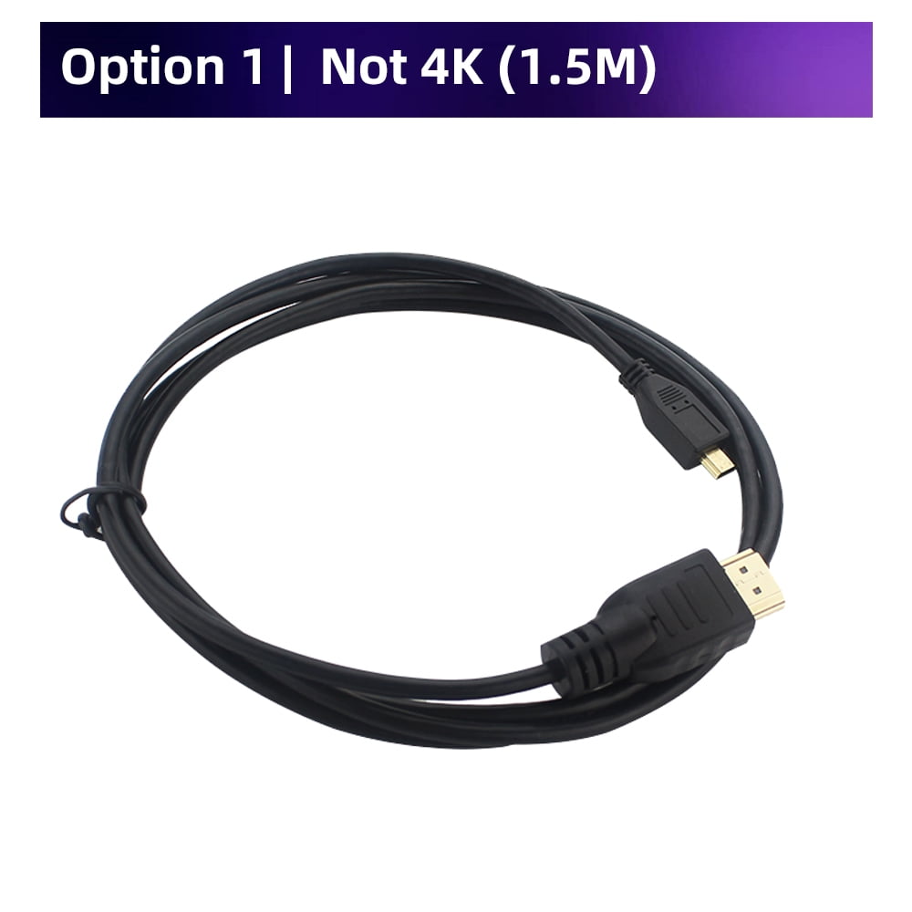 1.5M Micro HDMI-compatible Cable Male to Male Adapter Cord for Raspberry Pi 5 / 4 Model B Orange ...