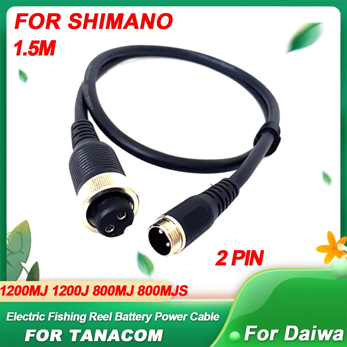 1.5M Power Cable For Daiwa 1200MJ 1200J 800MJ 800MJS Electric Reel Cord ...
