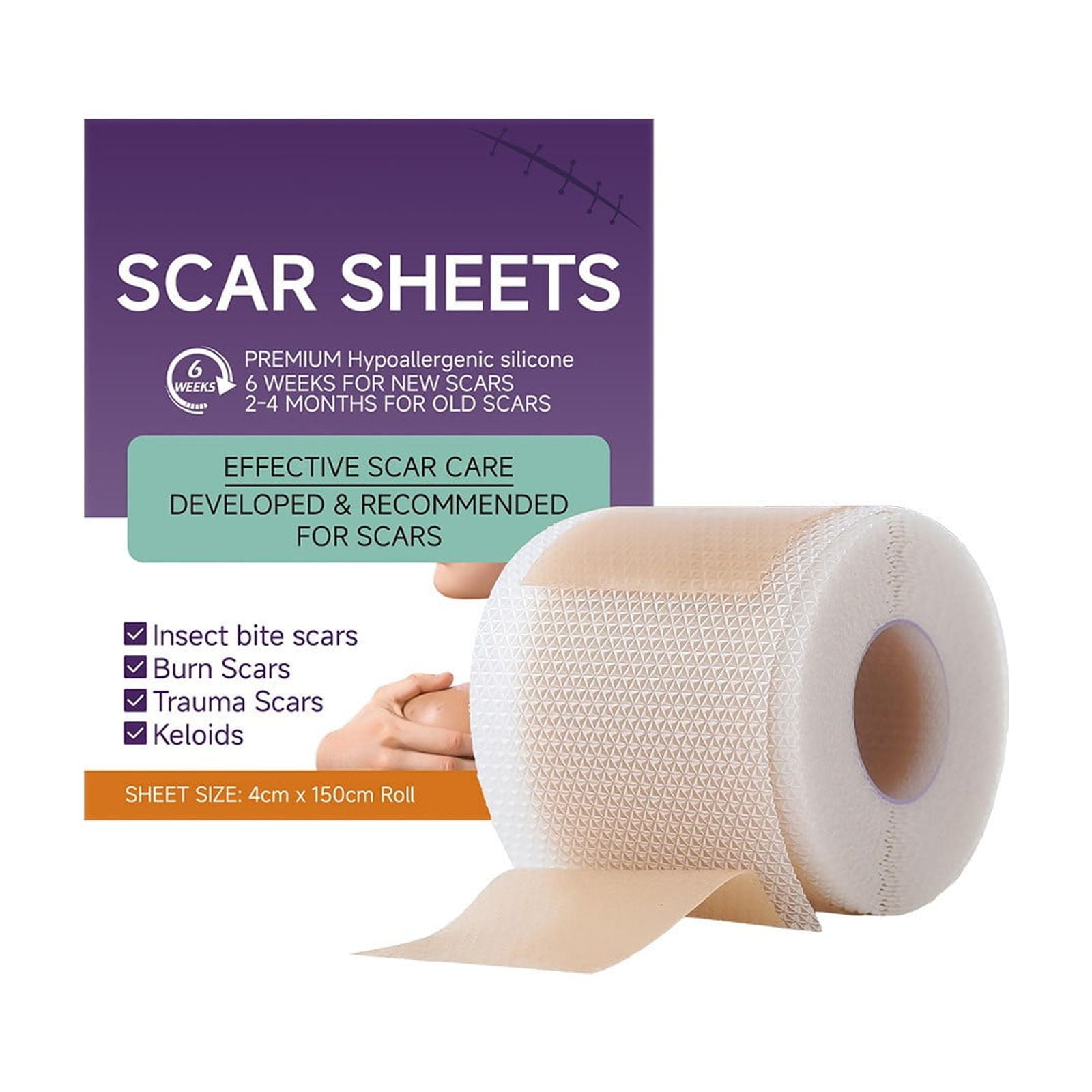 1.5M Premium Silicone Scar Sheets Roll for Effective Scar Reduction ...