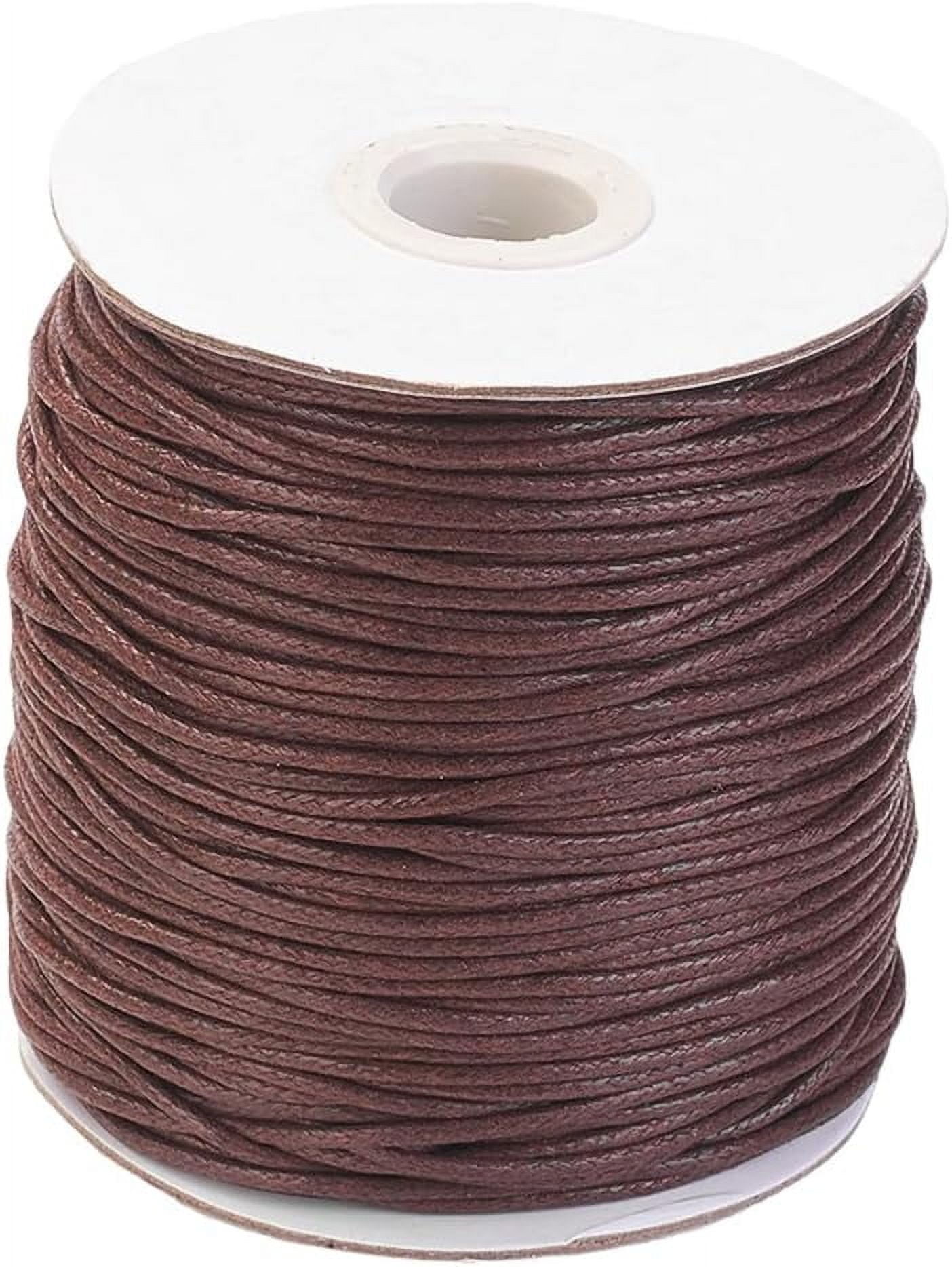 1.5MM Brown Wax Cord Waxed Cotton Thread Round Smooth Soft Bracelet ...