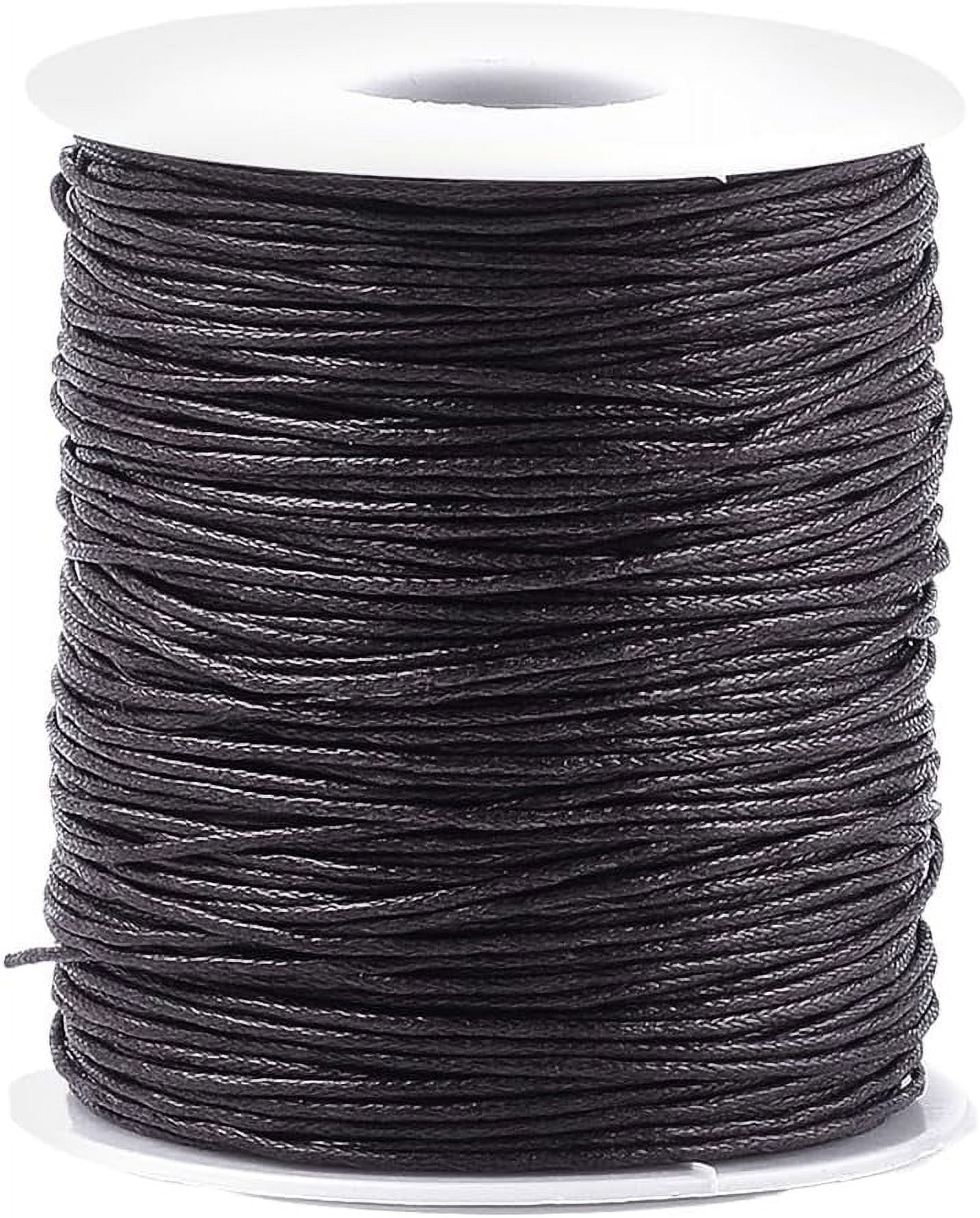 1.5MM Dark Brown Wax Cord Smooth Waxed Cotton Thread Soft Round ...