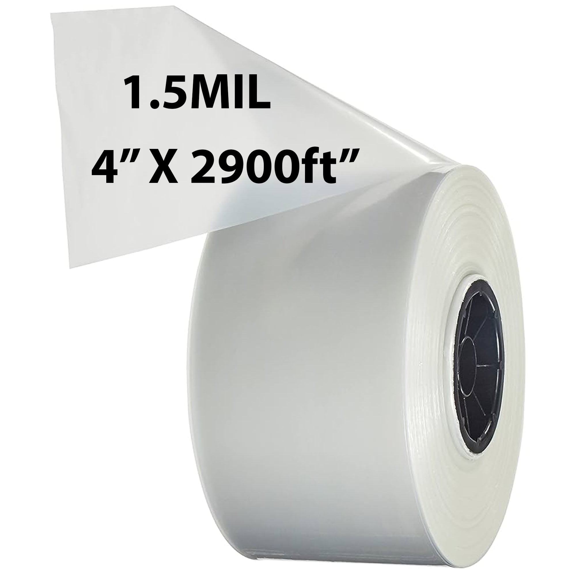 1.5Mil Clear Poly Tubing Plastic Roll Bags LDPE - 4"x2900ft - Heat ...