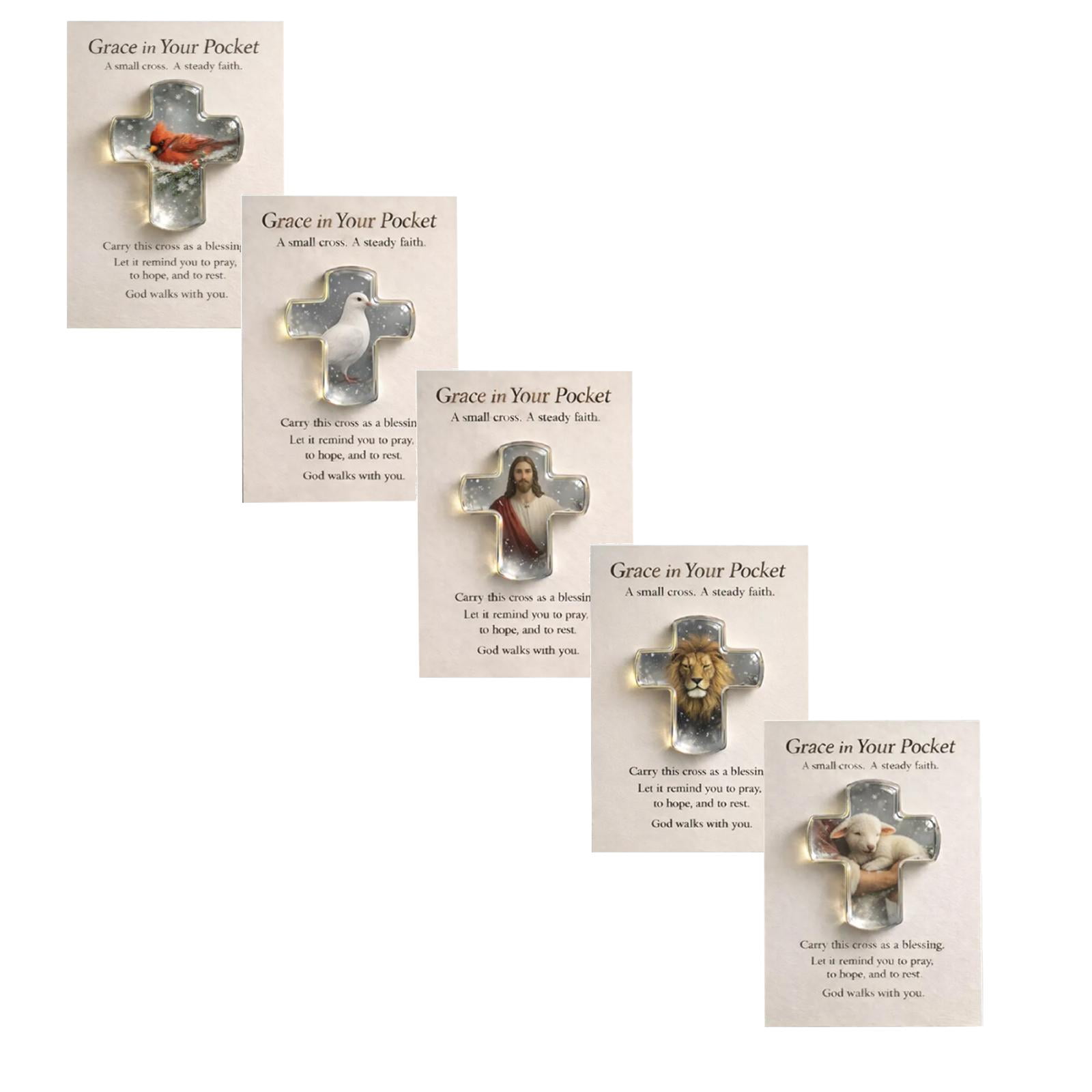 1/5PCS Easter Pocket Hug Gift, Acrylic Figurine and Greeting Card ...