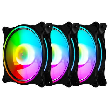 Elegant Choise PC Case Fans 120mm RGB Computer Fan Quiet Cooling, Black ...