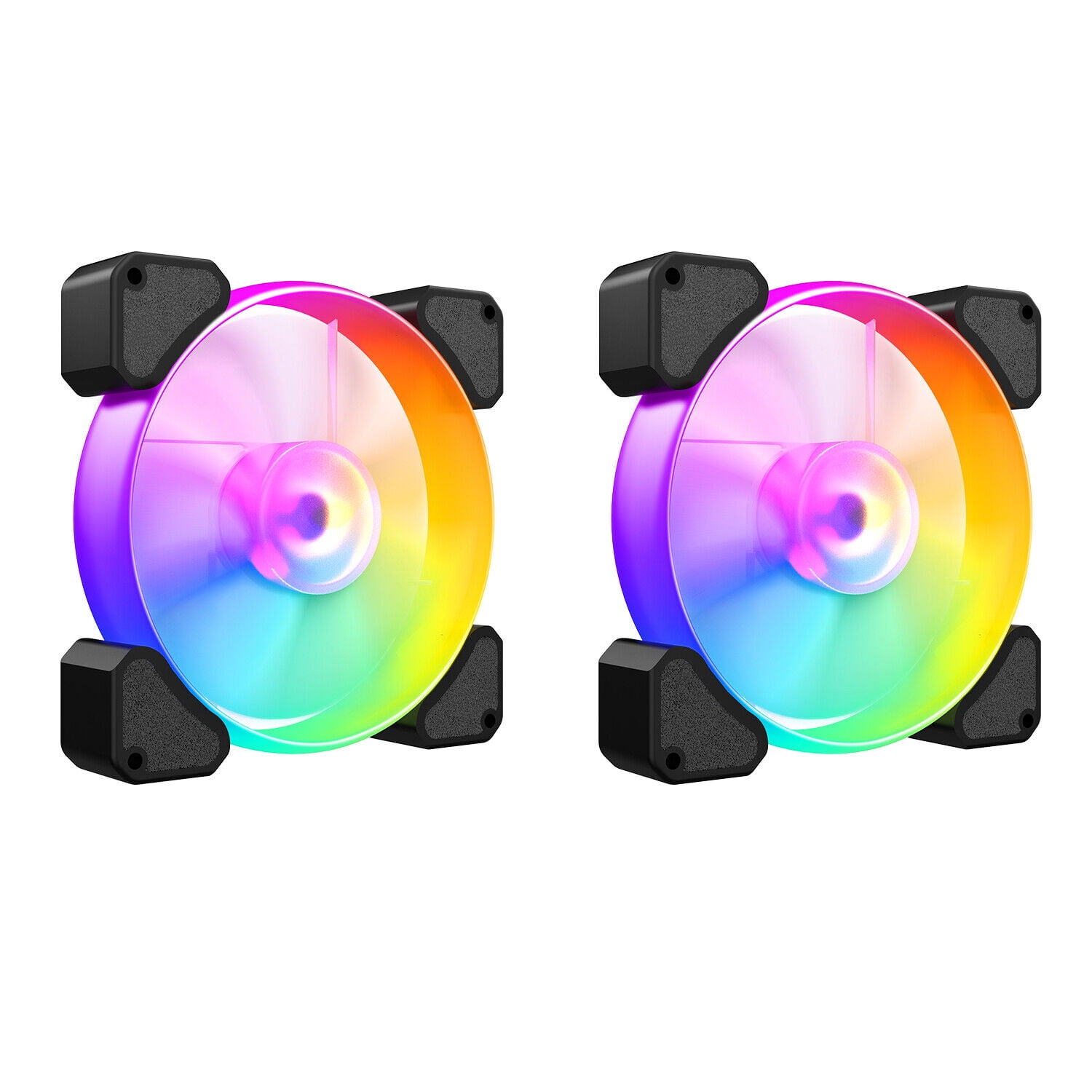 1-5Pack RGB LED Computer Gaming Case Fan Cooling 12V 120mm PC Quiet ...