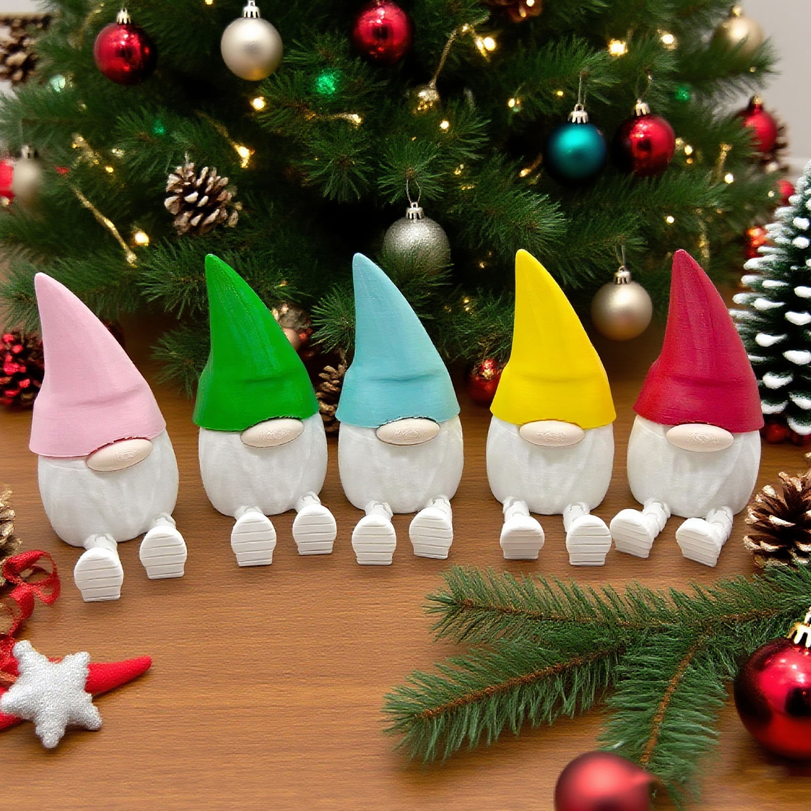 1/5Pcs 3D Printed Gnome Figurine with Articulated Legs Movable Joints ...