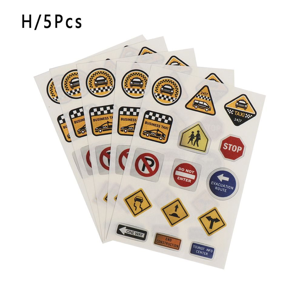 1/5Pcs DIY Intelligence Kids Learning Study Road Signs Tool Safety ...