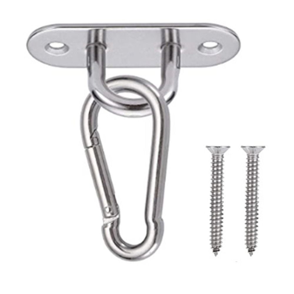 1/5Set Ring Garage Heavy Duty Wall U Boat Pad Eye Plate U Hooks Snap ...