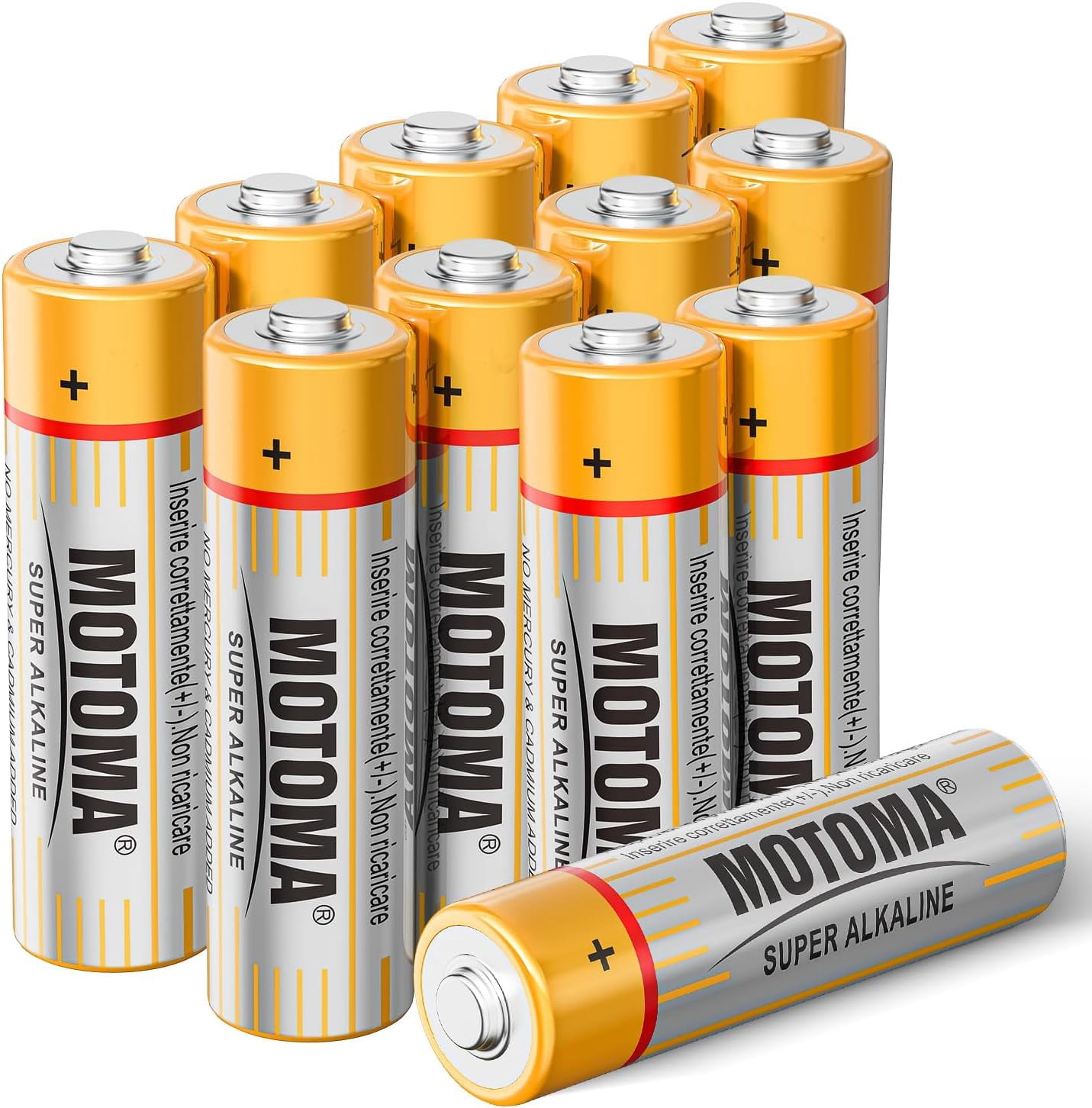 1.5V AA Batteries 12 Pack 1920mAh Alkaline Double A 10 Year Shelf Life ...
