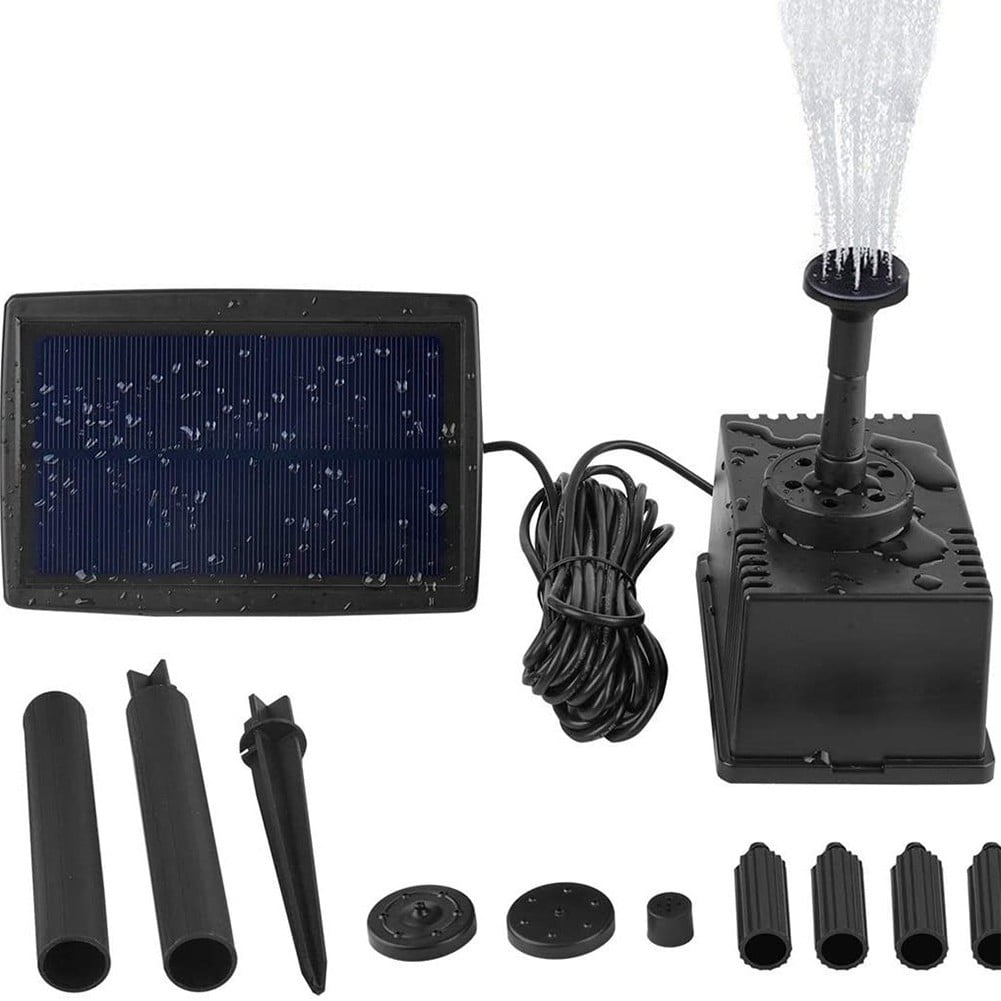 1 5W 7V Solar Powered Water Feature Pump for Mini Ponds and Garden ...