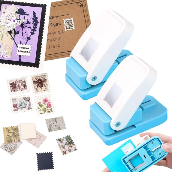 1.5X1.2 Inch Rectangle & 1.5 Inch Square Hole Puncher Big, Paper Punch ...