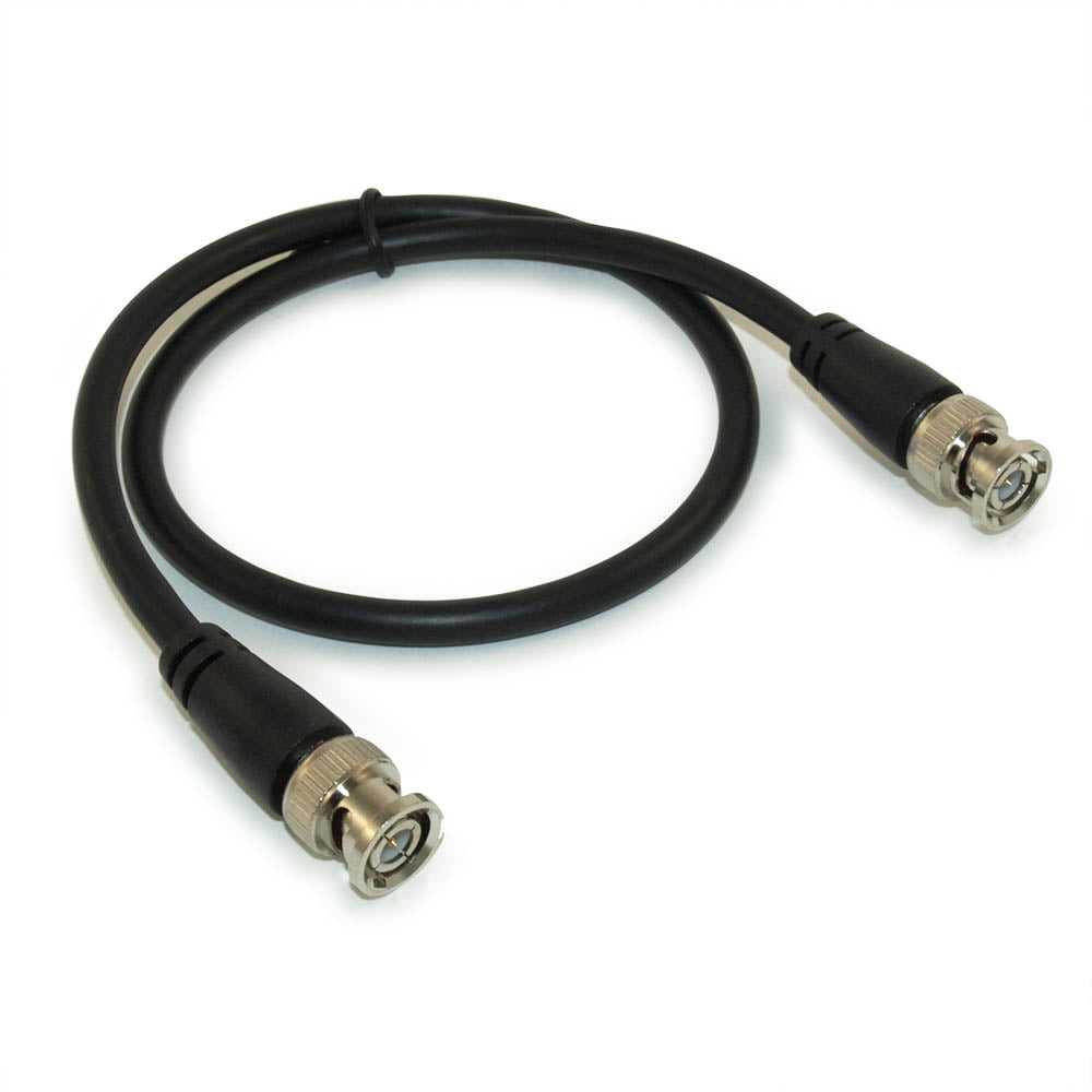 1.5ft BNC Plug RG59/Coax Cable, Male to Male, Nickel Plated - Walmart.com