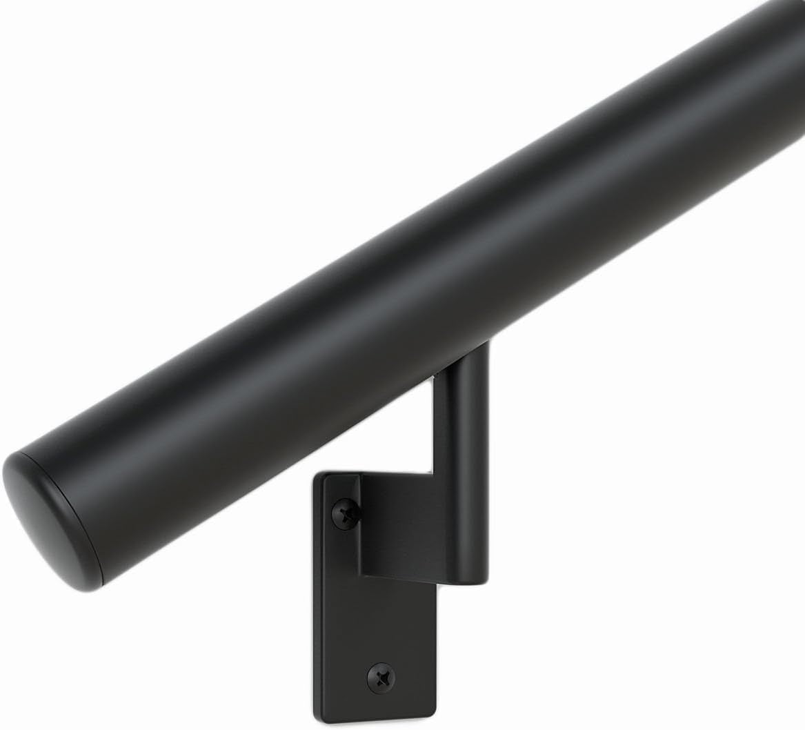1.5ft Flush Handrail Kit - Black - Complete Indoor/Outdoor Stair ...