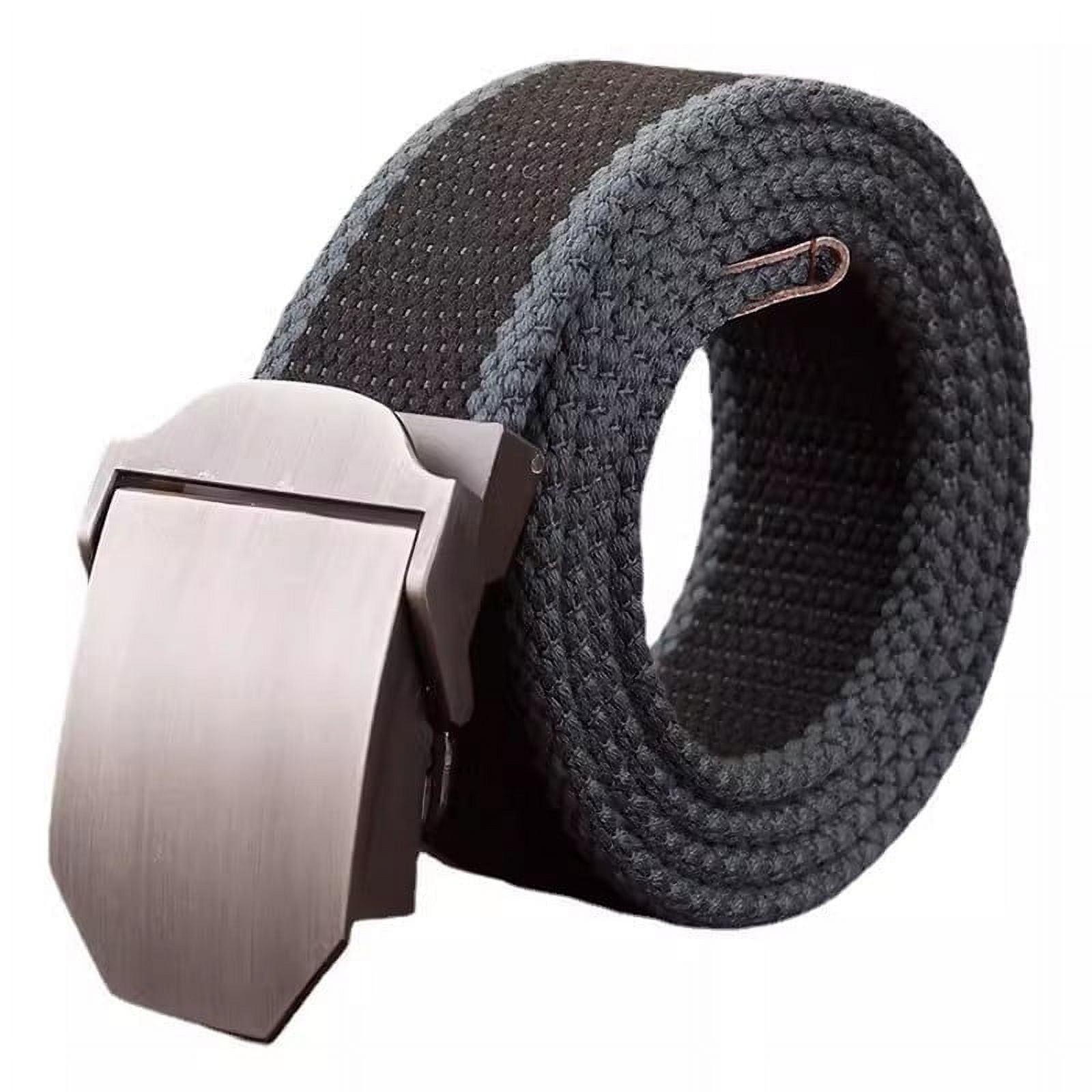 1.5in Wide Extra Long Mens Steel Buckle Belts Mens Braided Canvas Belt ...
