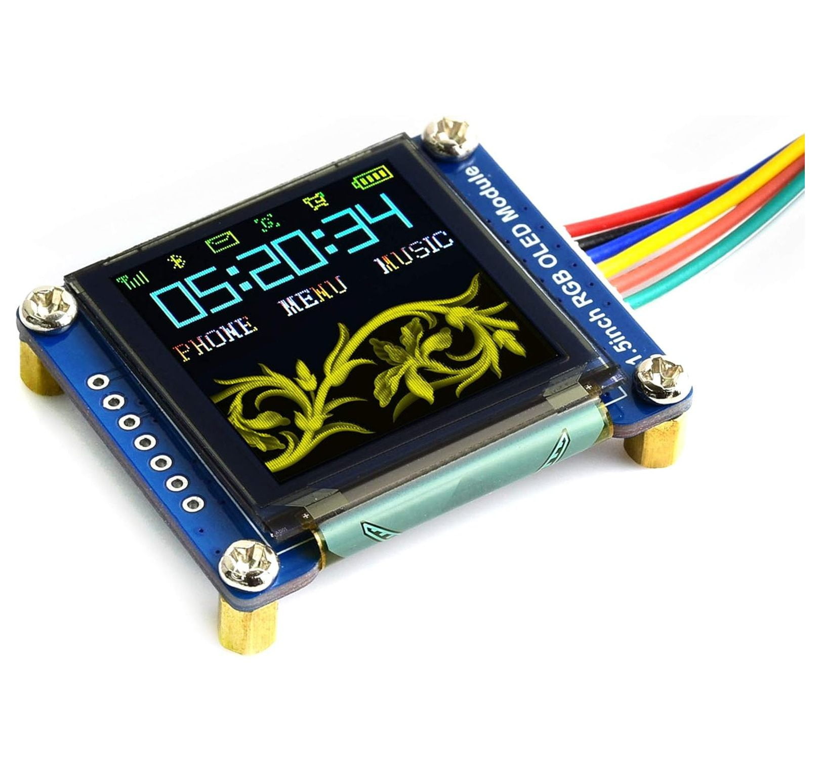 1.5inch RGB OLED Display Module, 128x128 Pixels 16-bit High Color (65K ...