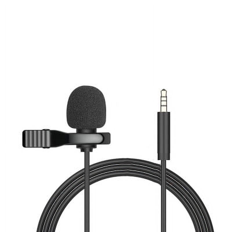 1.5m Mini Portable Lavalier Microphone Condenser Clip-on Lapel Mic ...