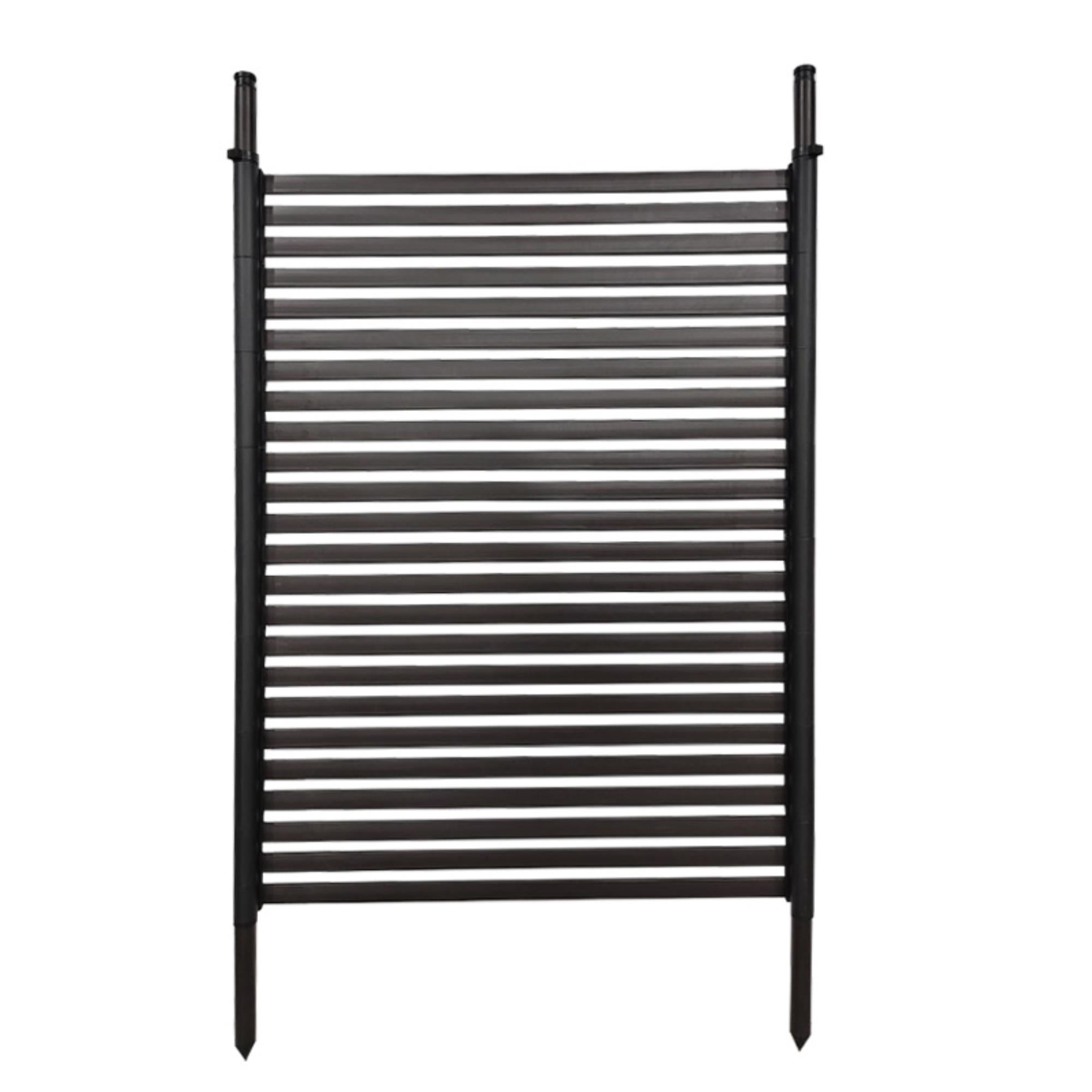 1.5m Tall Metal Garden Separator Panel - Outdoor Striped Cover, Weather ...