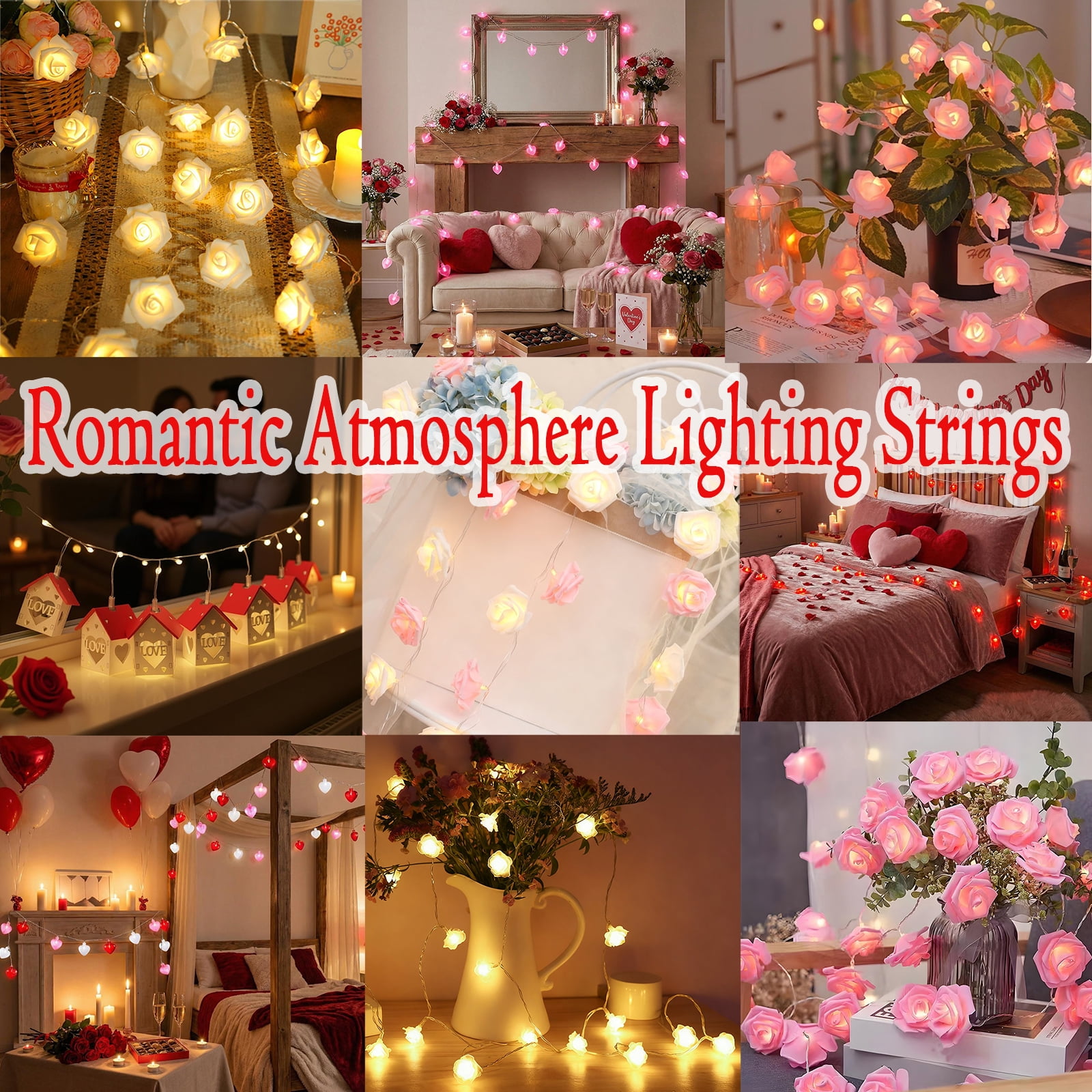 1.5m Wooden House LED Day Room Decor String Lights, Warm White ...