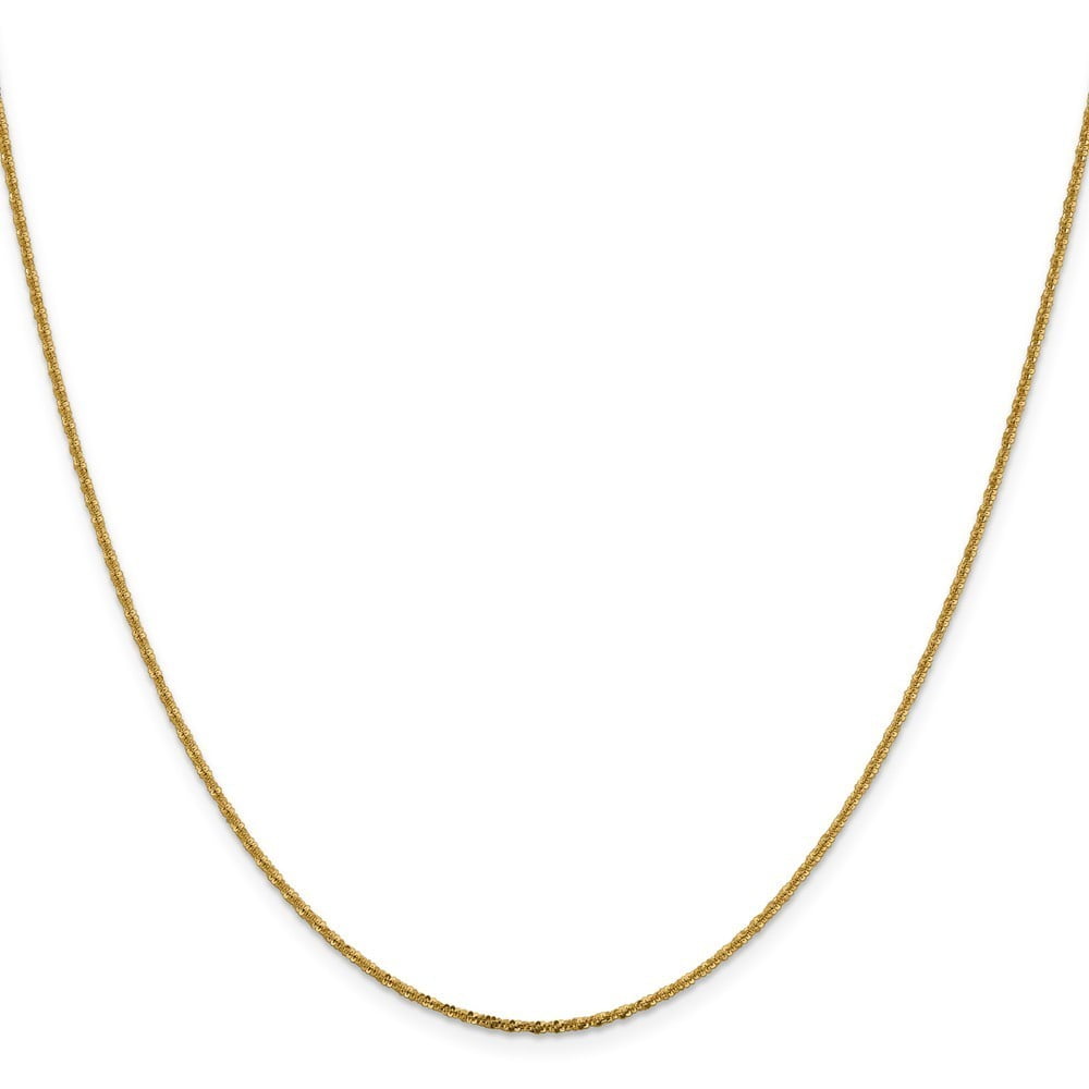 1.5mm 14k Yellow Gold Cyclone Chain Necklace - 2.4 Grams - 20 Inch ...