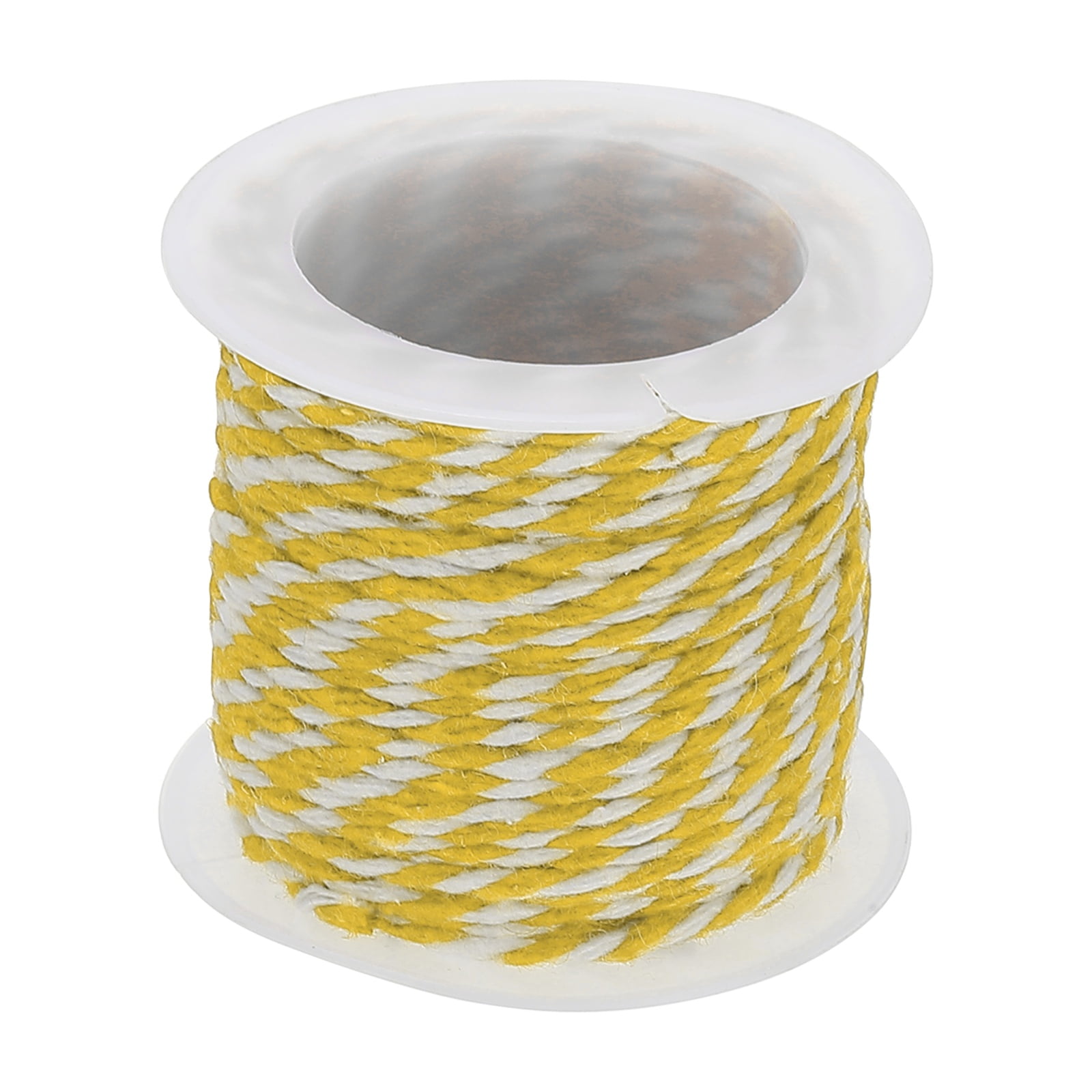 1.5mm Colorful Braided Cotton Cord, 11 Yards White/Yellow Bakers Twine ...