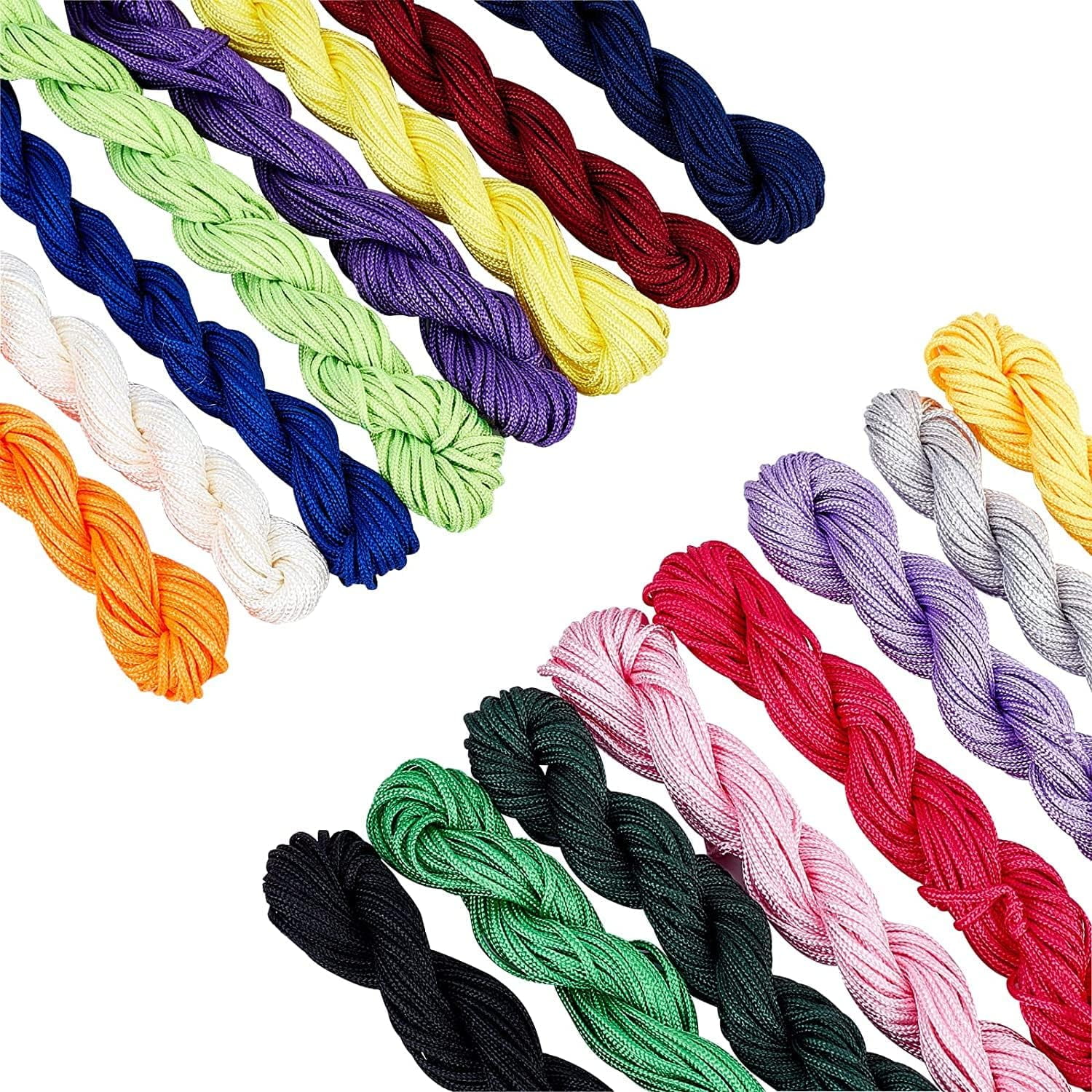 1.5mm Nylon String 240 Yards Chinese Knotting Cord Kumihimo Macrame ...