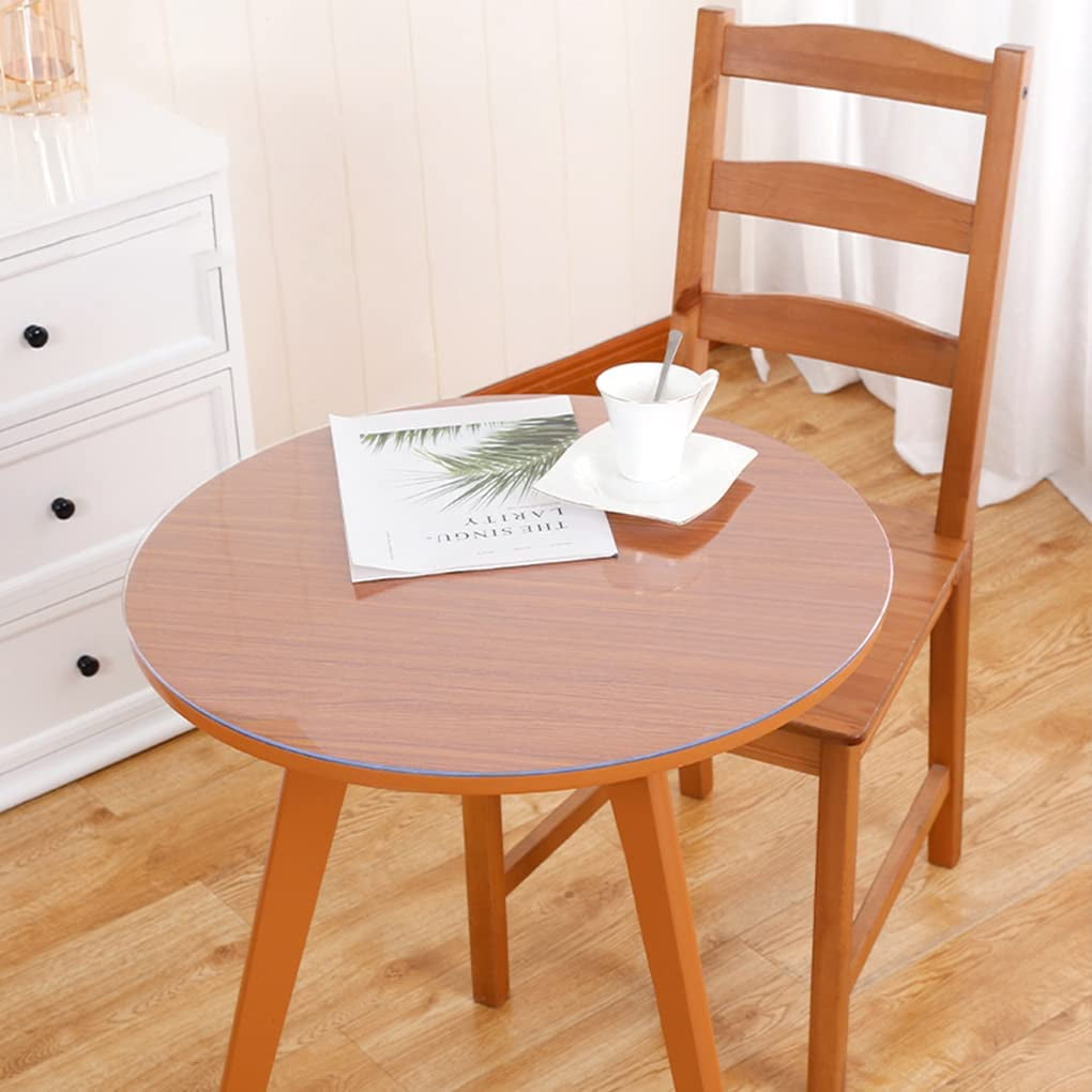 1.5mm Thick Inch Round Clear PVC Table Runner Cover Protector Plastic ...
