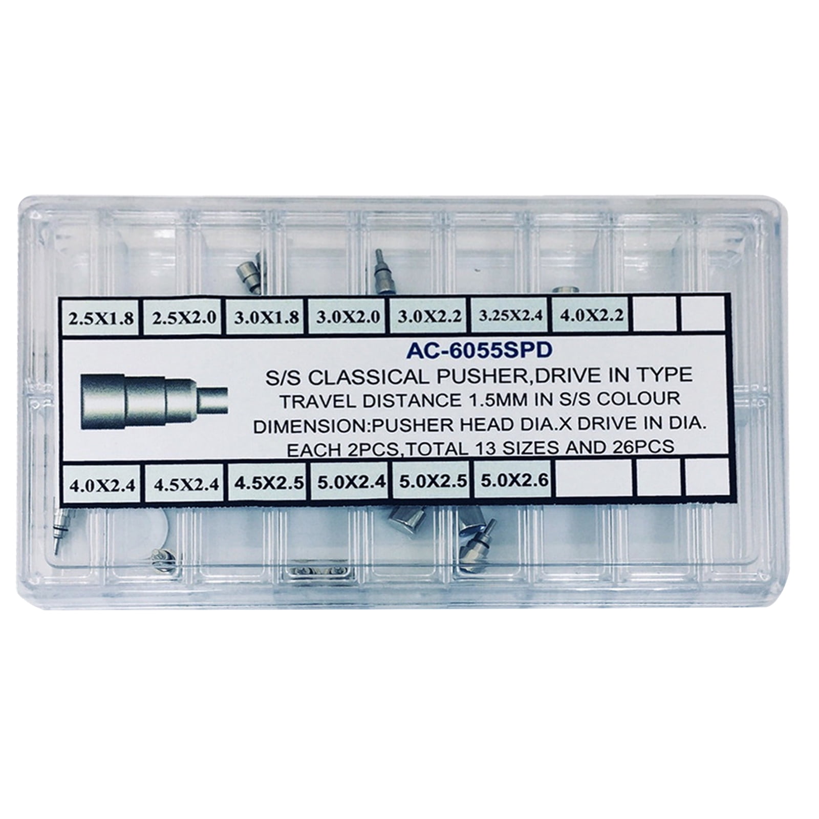 1.5mm Watch Pusher Button Crown Stainless Steel Silver Watch Crown ...