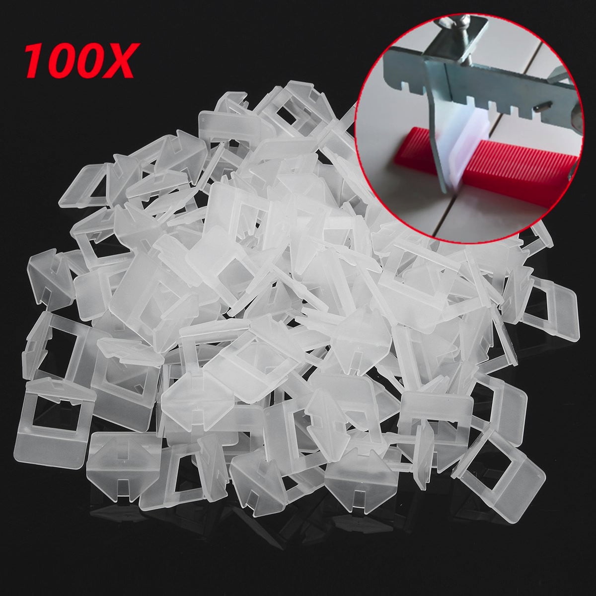 1.5mm White Tile Leveling System Clip Spacer Plastic Tiling Flooring ...