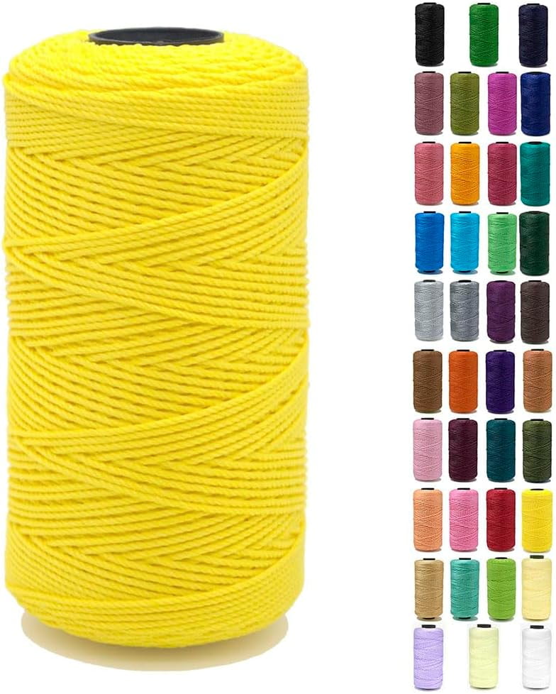 1.5mm x 219 Yards Polyester String Cord for Knitting and Crochet, 100% ...
