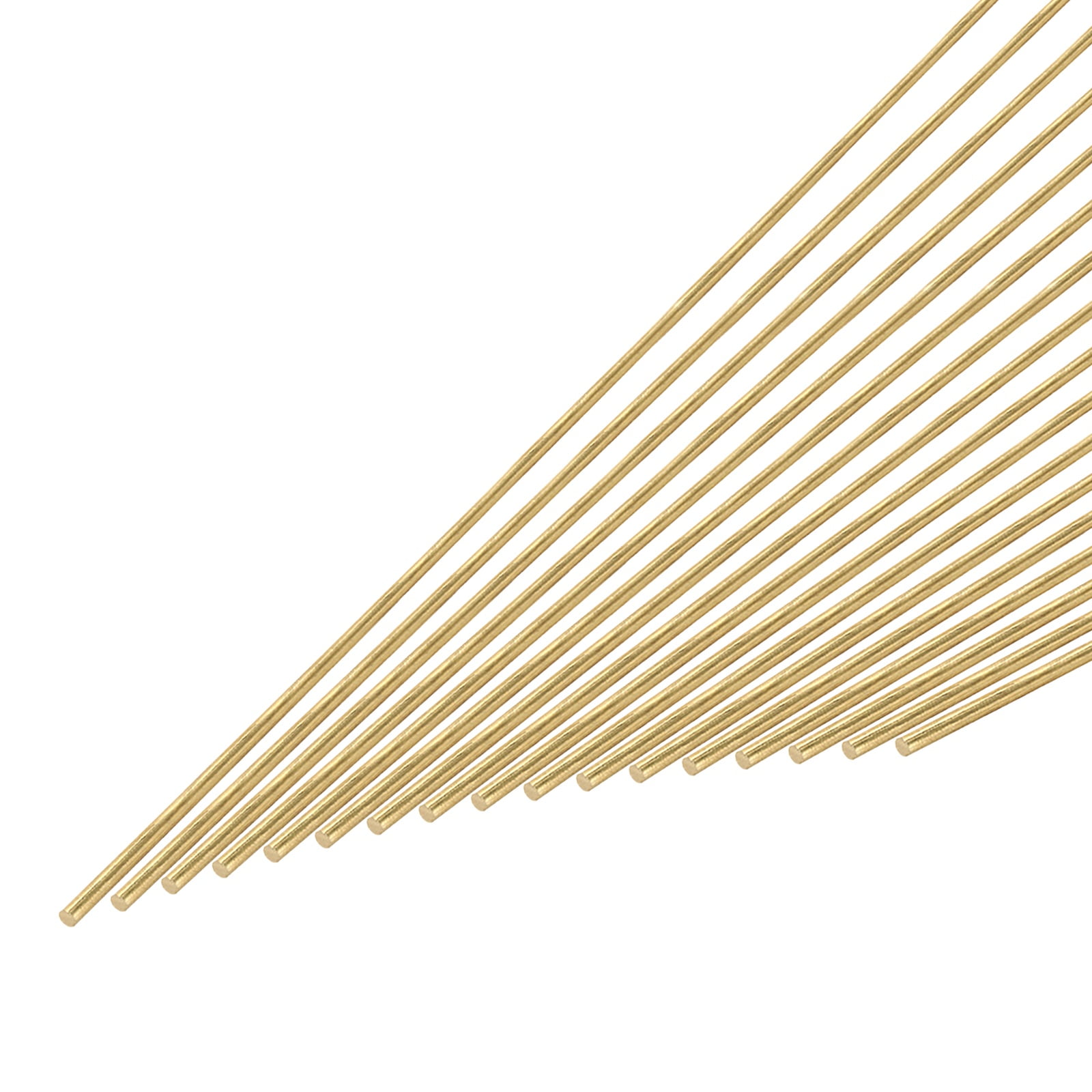 1.5mm x 305mm Brass Round Rod, Metal Solid Shaft Rods Lathe Bar 20pcs ...
