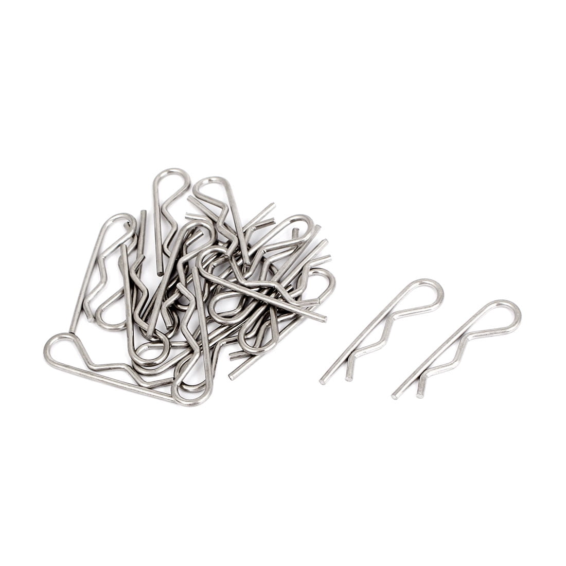 1.5mm x 33mm Stainless Steel Hair Pin Style Cotter Clip Silver Tone 20 ...