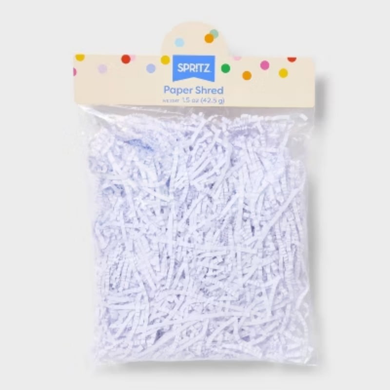 1.5oz Paper Shred Shredded Filler White - Walmart.com