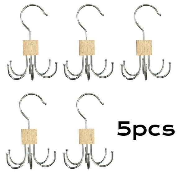 1/5pcs 360 ° Rotating Storage Hanger Hook Multi-Claw Bag Metal Belts ...