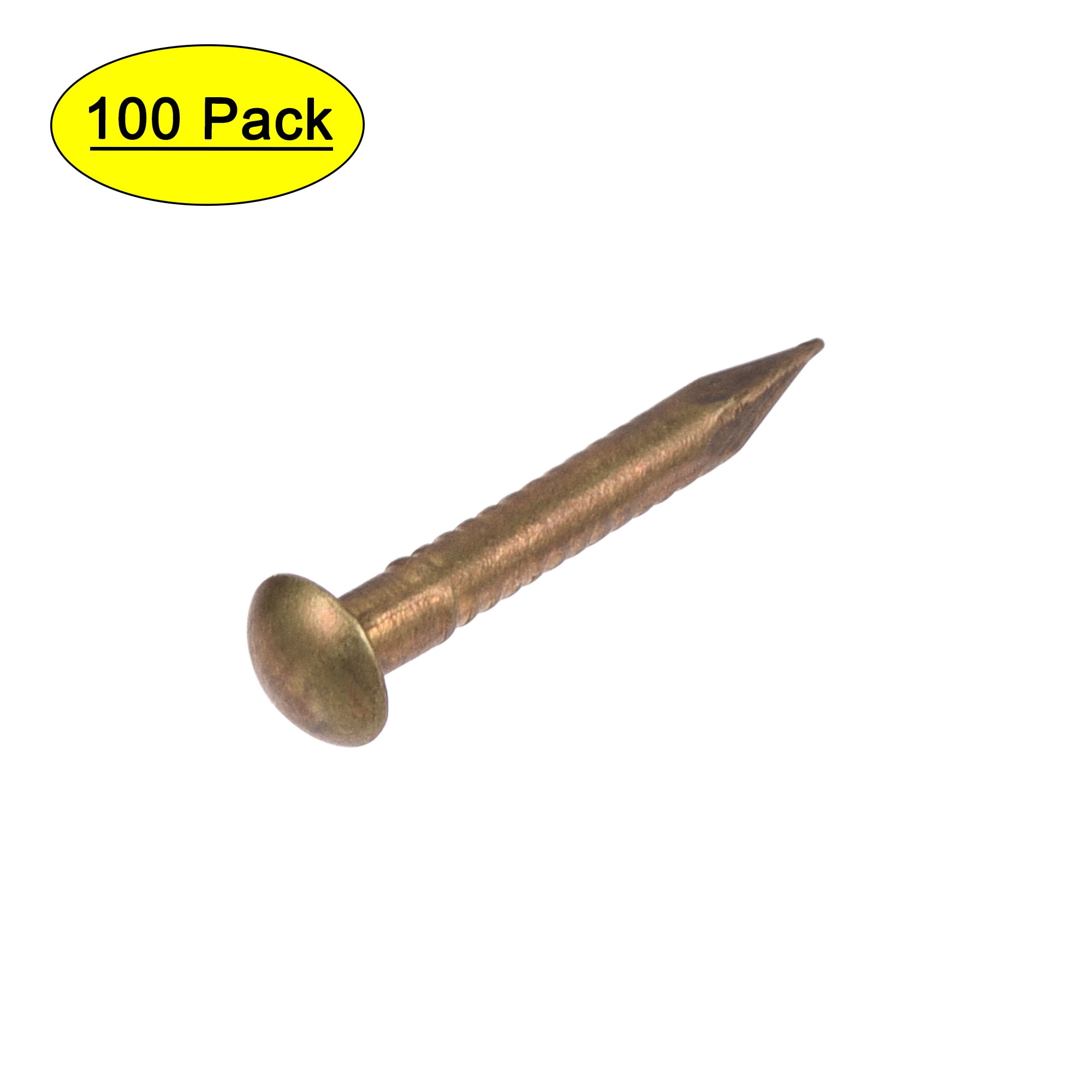 1.5x12mm Small Tiny Nails Brass Bronze Tone 100 Pack - Walmart.com