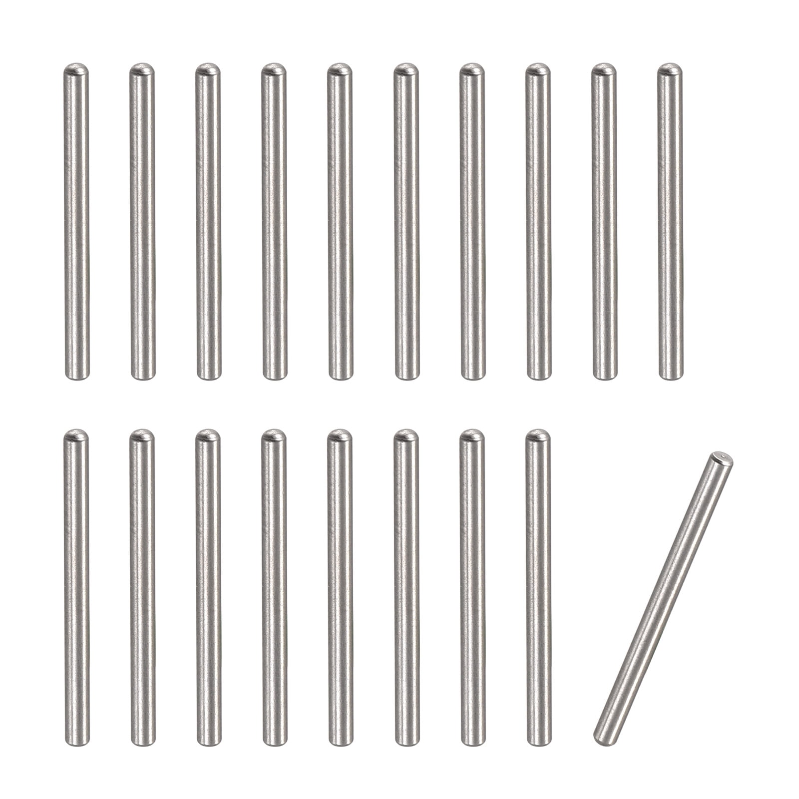 1.5x18mm Dowel Pins, 20 Pack Round Head Flat Chamfered End Dowel Pin ...
