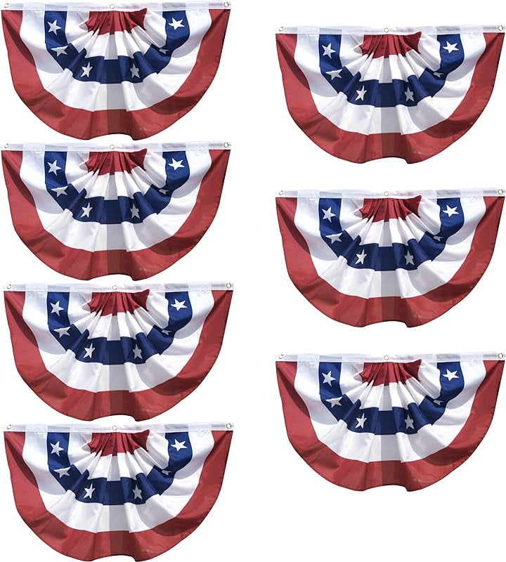 1.5x3Ft American Pleated Fan Flag Width Approx 90cm - US Patriotic ...