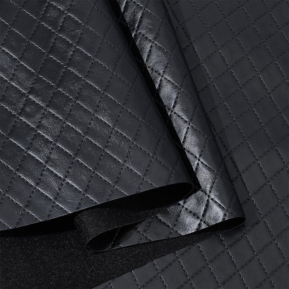 1.5yard Diamond Quilted Pattern Leather Fabric 11.8inch Wide Soft ...