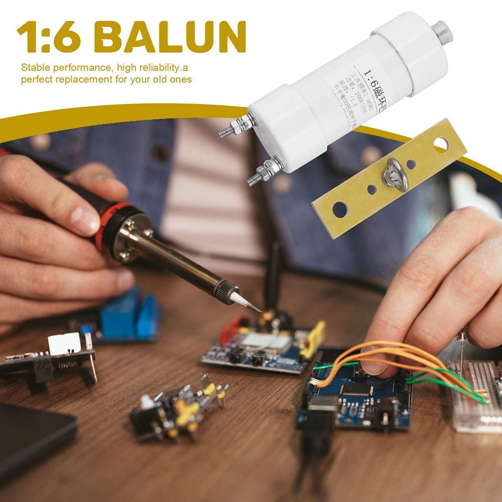 1: 6 Balun 200W Short -Wave Antenna 50 Ohm to 200 Ohm Impedance ...