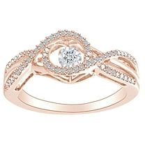 AFFY White Natural Diamond Dancing Fashion Ring In 10k Yellow Gold (0. ...