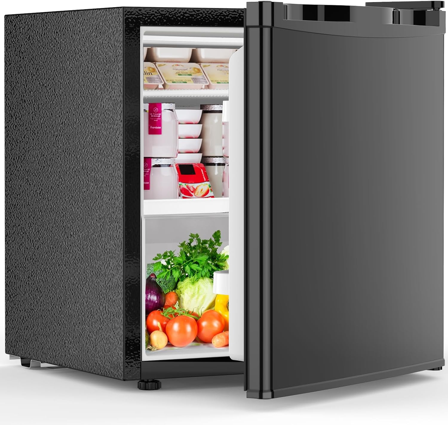1.6 Cu.ft Mini Fridge with Freezer, Compact Single Reversible Door ...