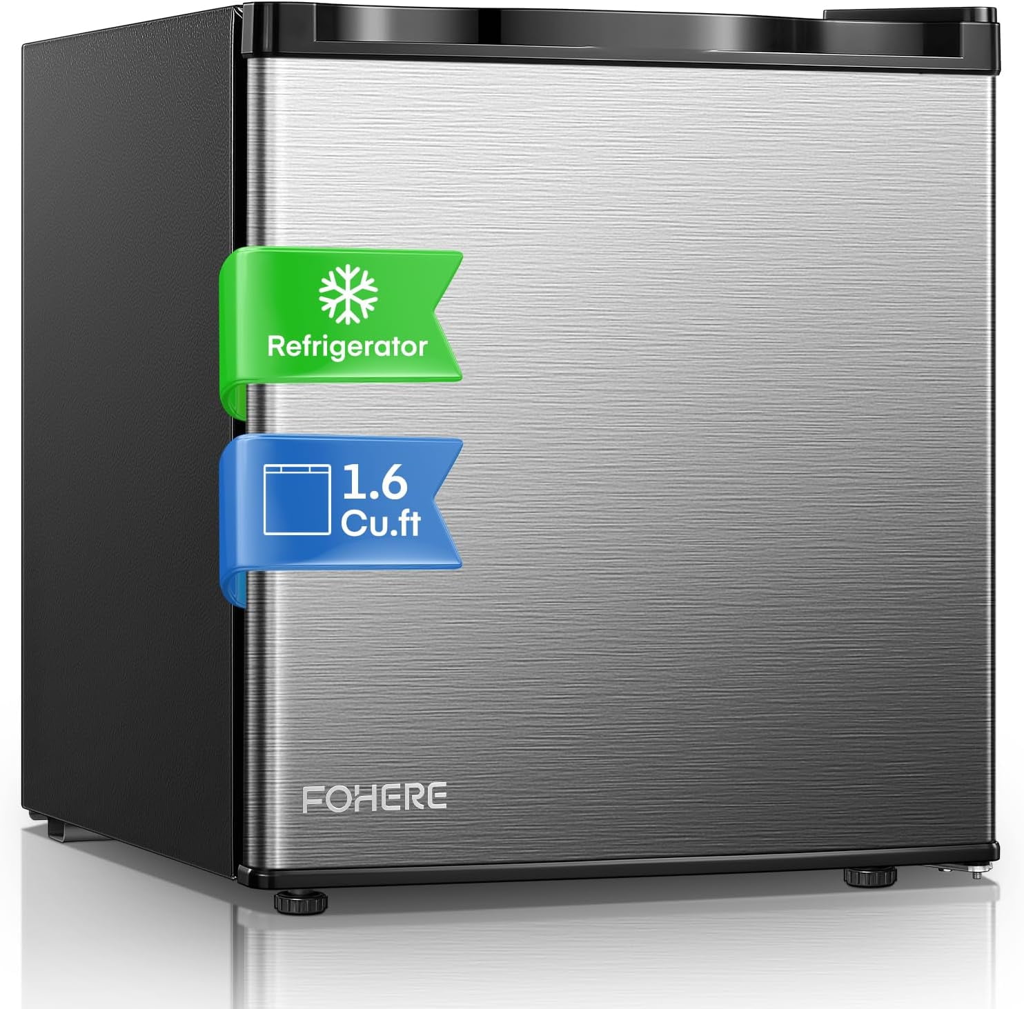 1.6 Cu.ft Mini Fridge for Bedroom, Mini Fridge with Freezer, 7-Level ...